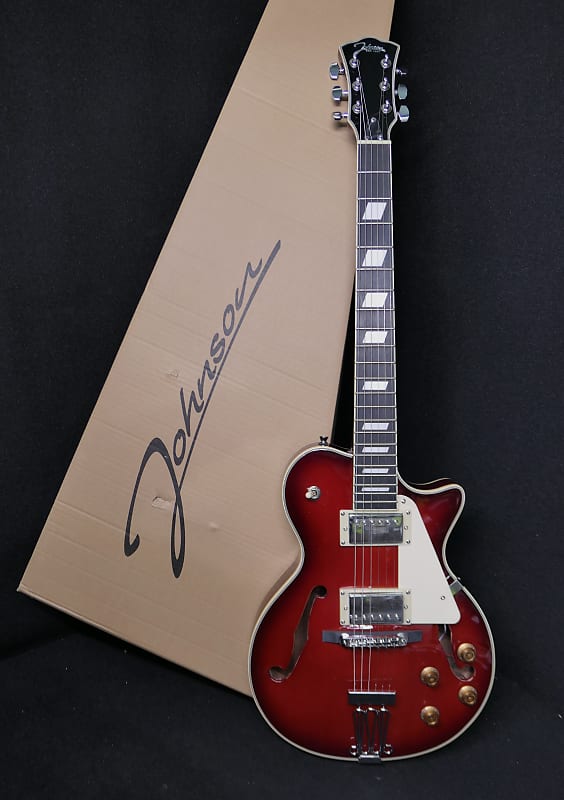 Johnson JH-100-WNB Delta Rose Hollow Body Single cutaway | Reverb