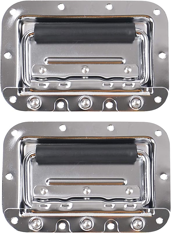 2 Pack Spring Loaded Case Handles, Stainless Recessed Handles | Reverb