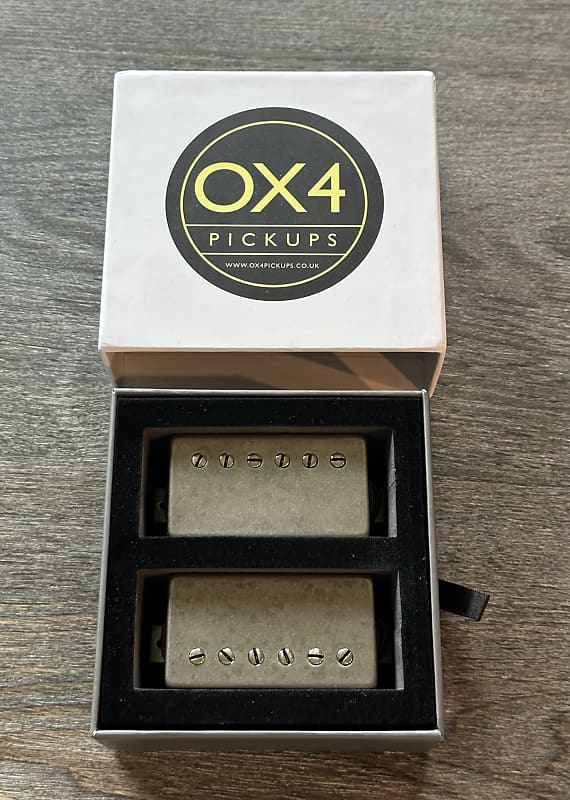 OX4 Medium Wind PAF Humbucker Set - Aged Nickel | Reverb