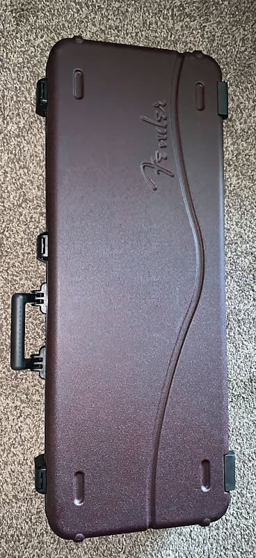 Fender burgundy ata approved Hardshell case for STRATOCASTER | Reverb