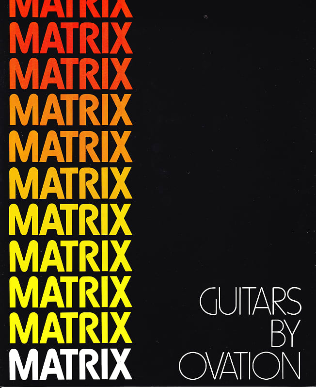 Ovation- Matrix Guitars, catalog, 1976 | Reverb