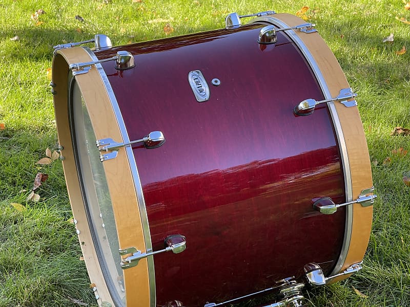 Mapex Pro M 24" Cherry Red Lacquer Bass Drum | Reverb