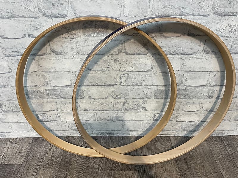 Premier Artist Birch Bass Drum 22” Wooden Hoops Rims Hardware | Reverb