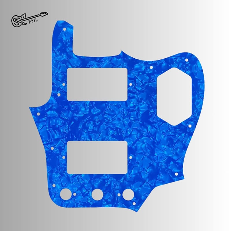 Dark Blue Pearl Jaguar MIJ HH Style Pickguard-Dark Blue Pearl | Reverb