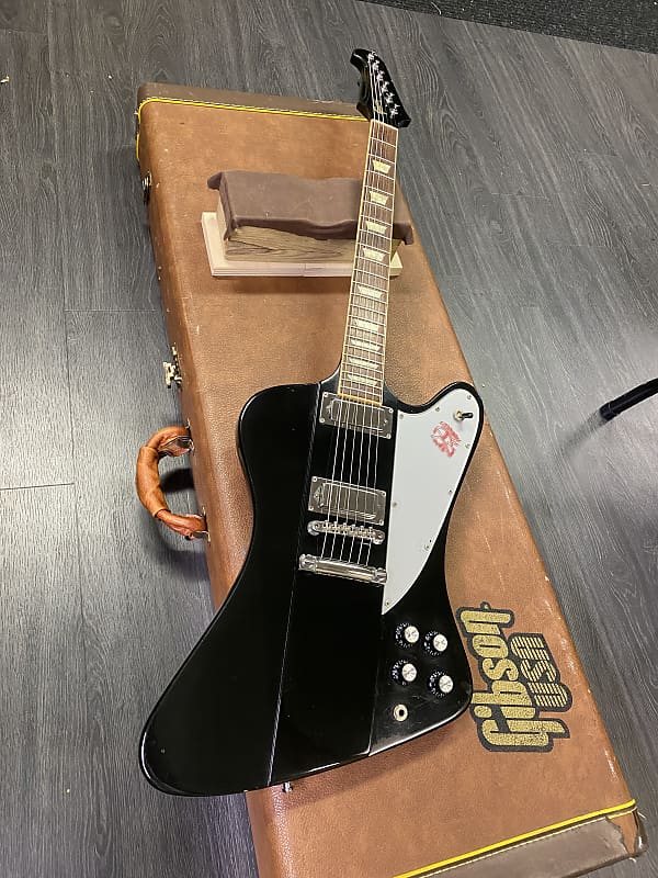 1990 Gibson Custom Shop Firebird V - Black w/ OHSC | Reverb