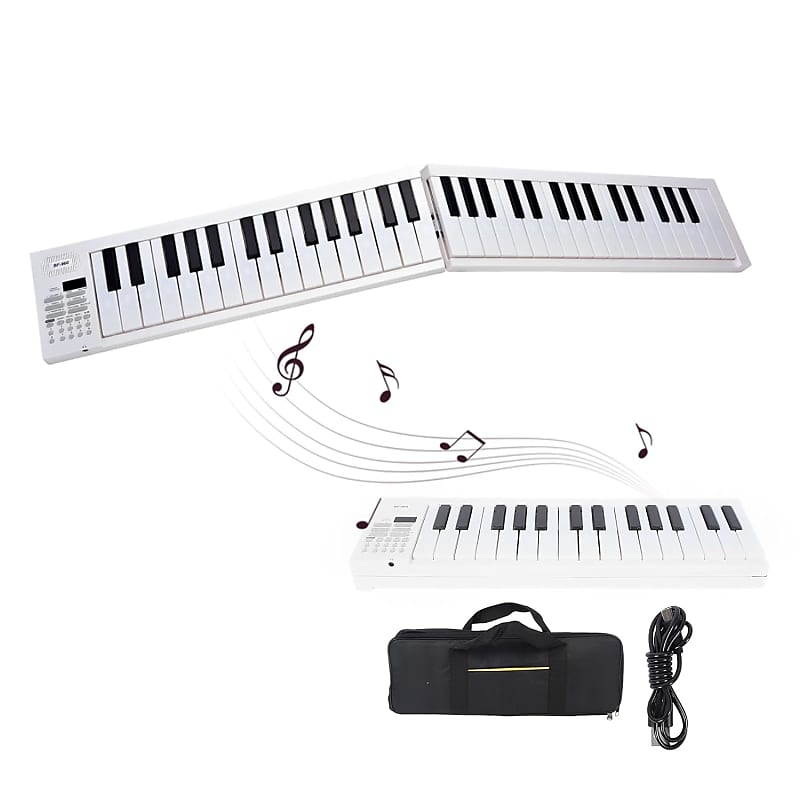 61 Key Folding Piano Keyboard, Portable Foldable Electronic | Reverb