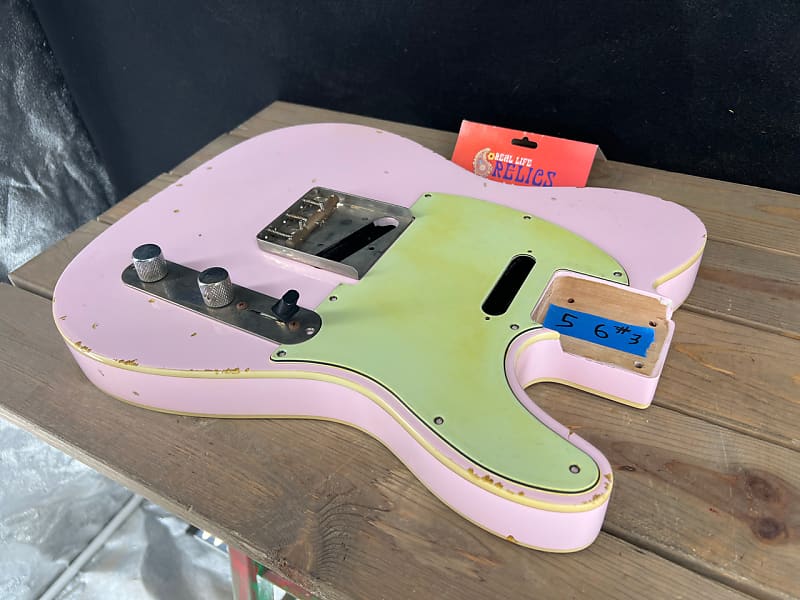 Real Life Relics Tele® Body Double Bound Aged Shell Pink #3 | Reverb