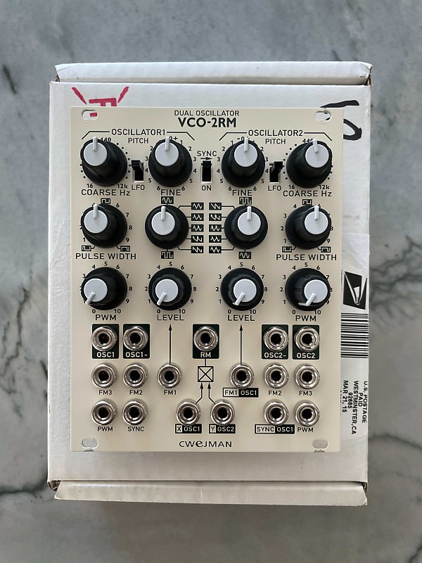 Cwejman VCO-2RM Dual Oscillator White/Cream Analog EuroRack | Reverb
