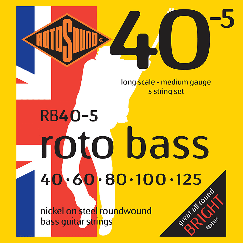 Rotosound RB40-5 Roto Bass Medium Gauge Bass Guitar String | Reverb