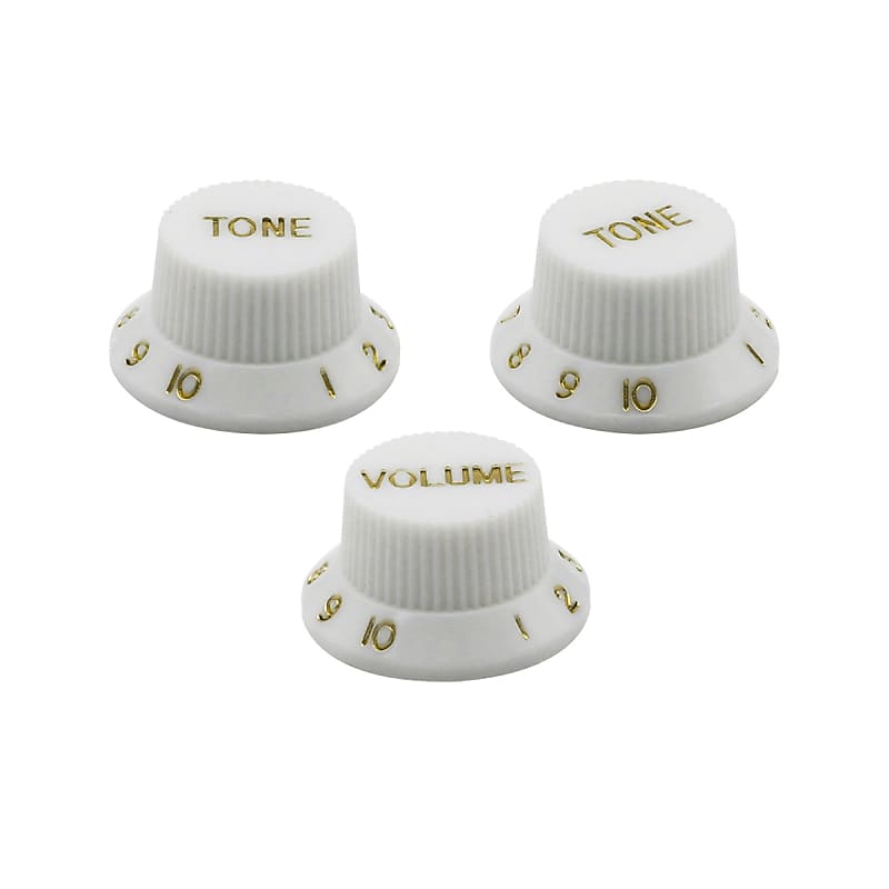 FLEOR Plastic 2T1V Top Hat Electric Guitar Knobs Volume Tone | Reverb