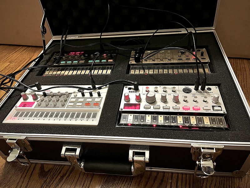 Korg Volca Synthesizer bundle with case and power supply | Reverb