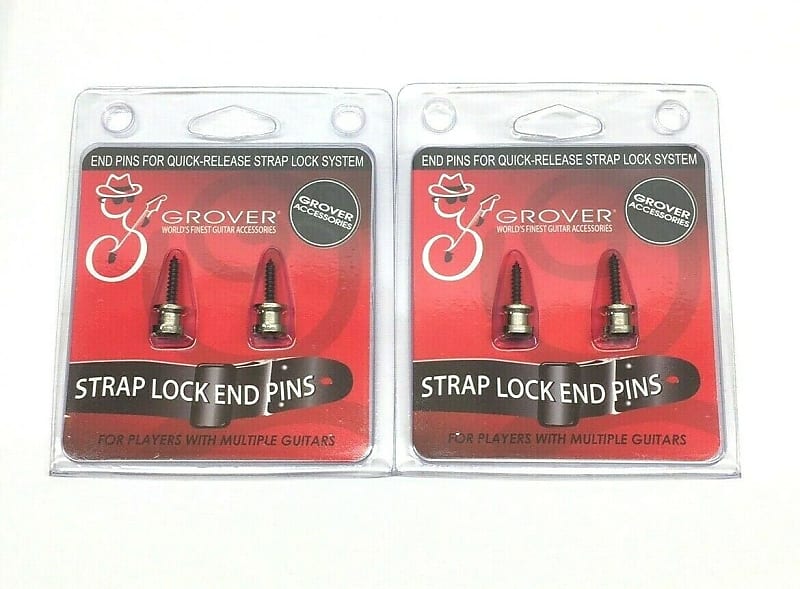 (2 PACKS) Grover Nickel Strap Lock Buttons for Original | Reverb