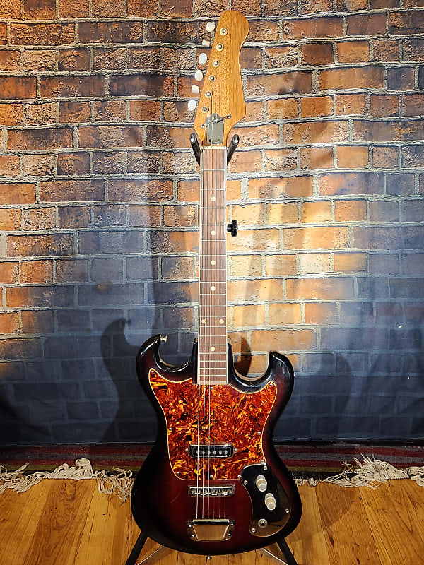 Vintage Teisco Japanese-Made Guitar 1960s Red Burst | Reverb