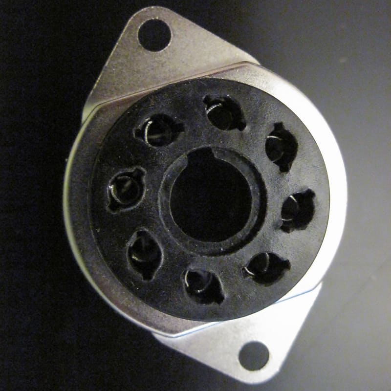 Octal Sockets, Lot of 4, Black Plastic w/Steel Mount, 1" or | Reverb