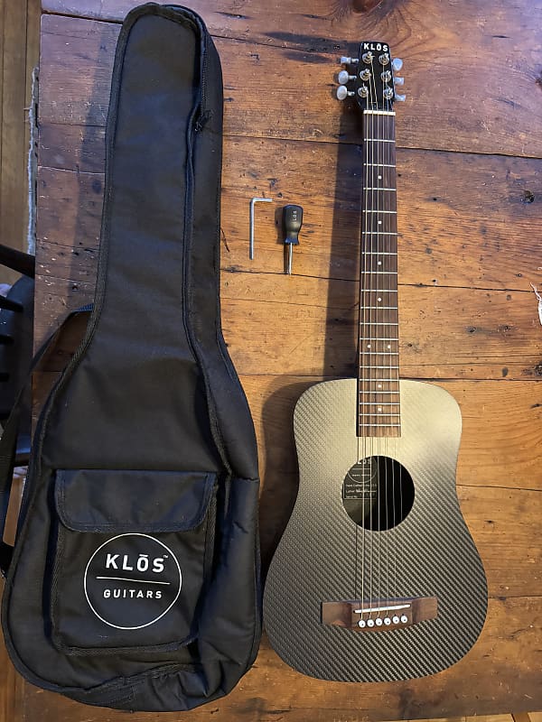 Klos AE travel guitar 2020 - Back carbon fiber gloss; front | Reverb
