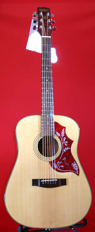 Vintage Samick SW-210/NA Acoustic Electric Guitar With Hard | Reverb