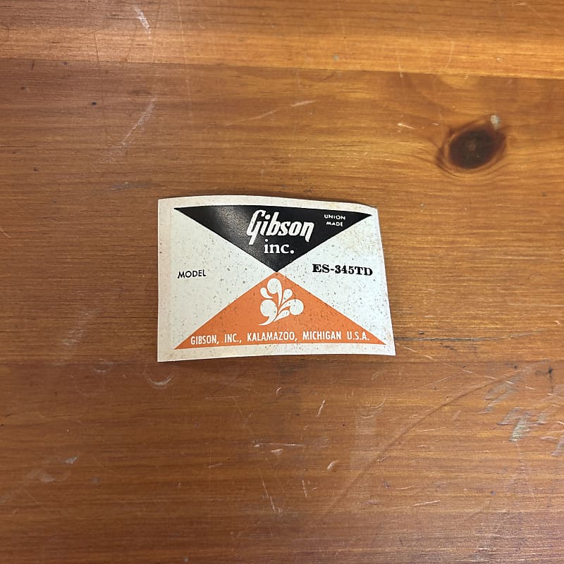 1970's Gibson ES-345TD Soundhole Label N.O.S. | Reverb