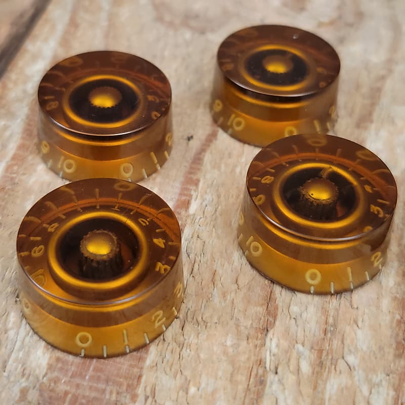 Gibson Speed Knobs Gold Amber Aged | Reverb