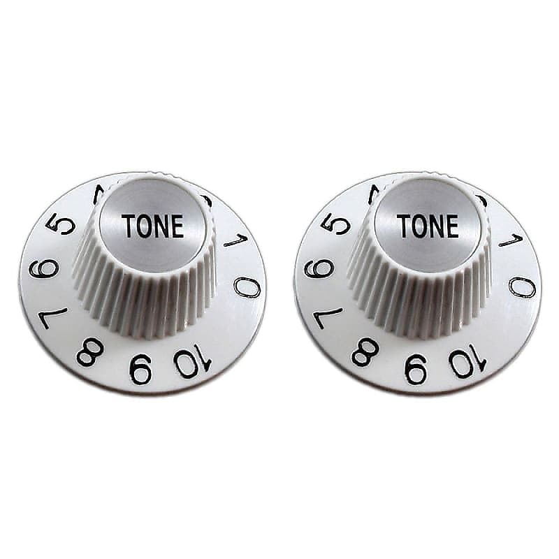 Witch Hat Tone Knobs - White - 2 Pack | Reverb