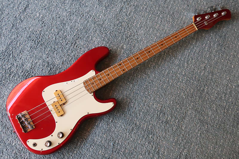 Vintage 1980s Hondo Bass Red Sparkle Perfect For Thrash Metal | Reverb