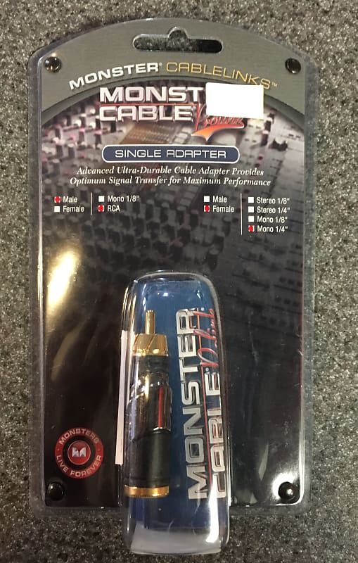 Monster Cable Prolink Single Adapter -Male RCA to Female Mono | Reverb