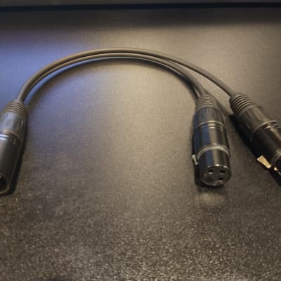 Dual XLR Female to Male stereo cable adapter for Behringer | Reverb