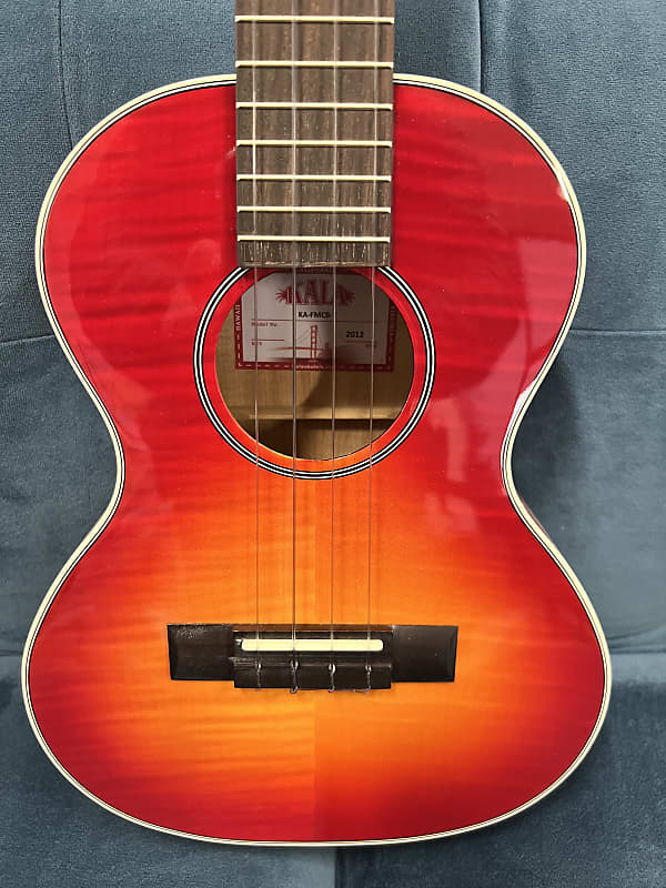 Kala Flame Maple Cherry Burst Tenor Ukulele - Gloss | Reverb