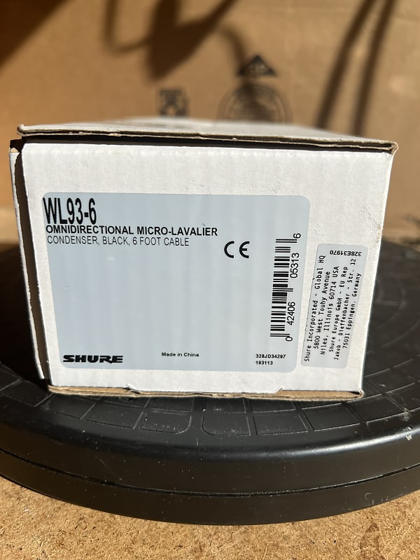 Shure WL93-6 Omnidirectional Micro-Lavalier Condenser Black | Reverb