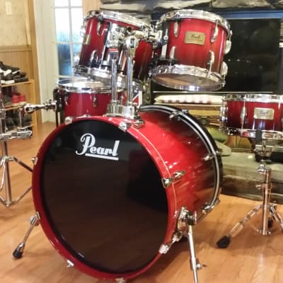 Pearl Session Custom Maple Scarlet Burst | Reverb
