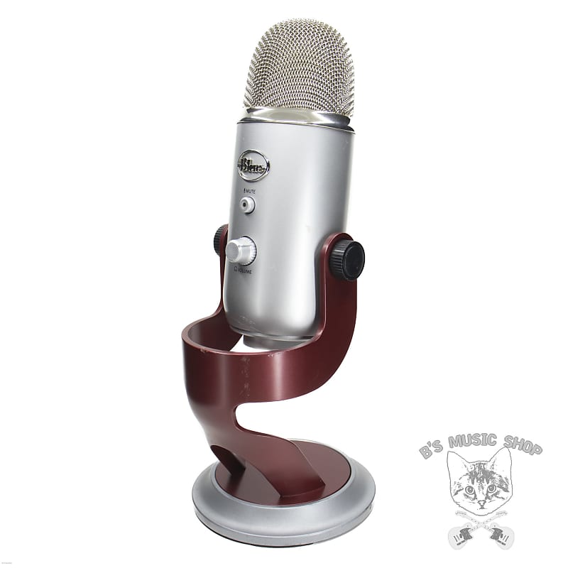Used Blue Yeti Microphone in Maroon / Silver | Reverb