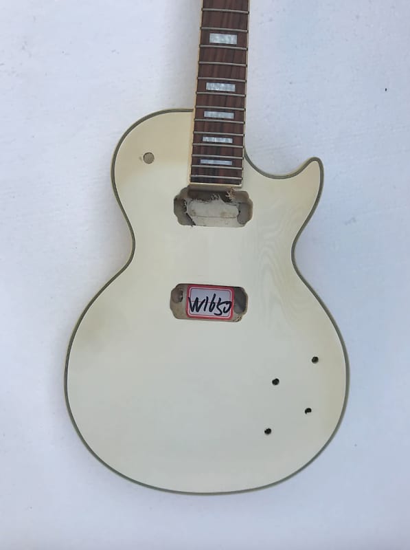 White Les Paul LP Style Guitar Body, Maple Neck and Rosewood | Reverb
