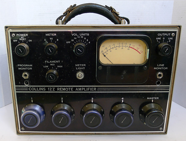 50s Collins 12Z Tube Four Input Microphone Preamp Amplifier | Reverb