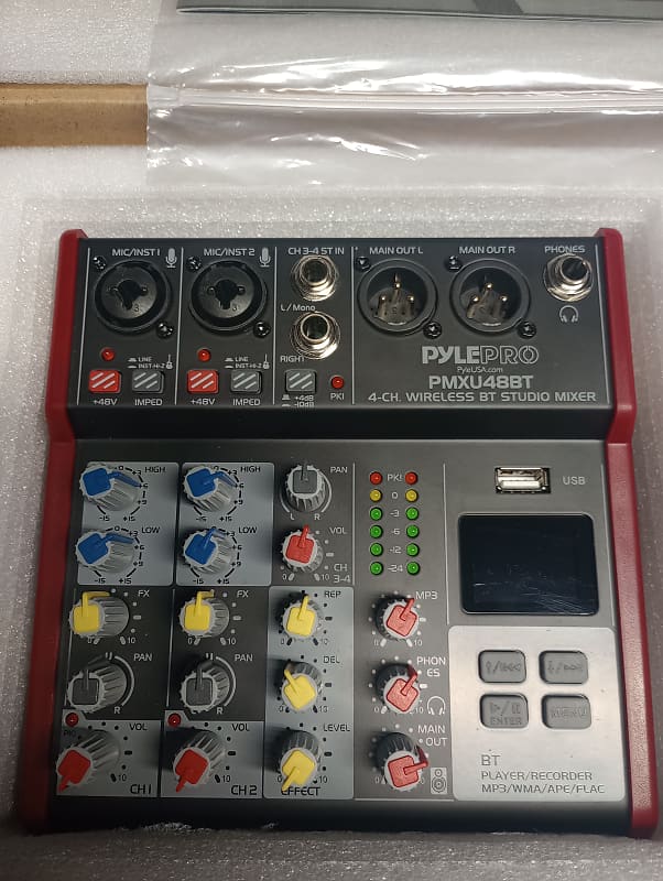 Pyle 4 Channel Mixer PMXU48BT 2023 - Black | Reverb