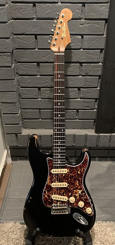 Big River Strat**Dark Star Black Nitro Relic**Lollar Dirty | Reverb