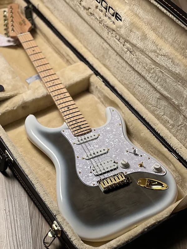 SQOE SEST900 HSS BK Custom Shop Series in See-Through Black | Reverb