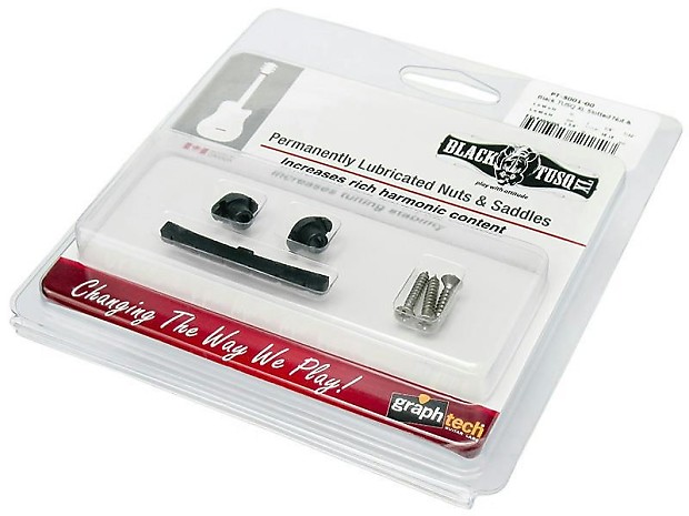 New GRAPH TECH Black Tusq XL Nut & String Retainer Pack for | Reverb