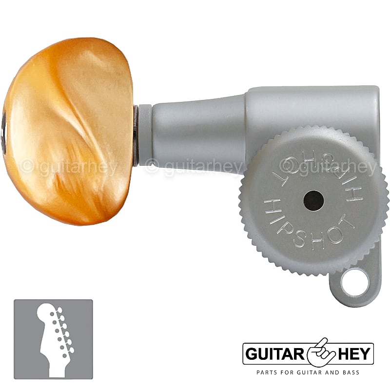 NEW Hipshot 6-in-Line TREBLE SIDE Locking Tuners STAGGERED | Reverb