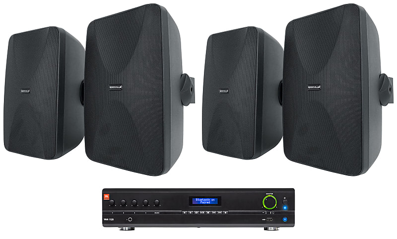 JBL VMA1120 Commercial/Restaurant Amplifier Mixer+(4) Black | Reverb