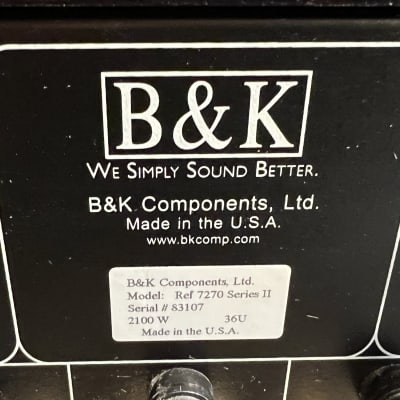 B&K 7270 Series II 7 Channel Amplifier 90's - Black | Reverb