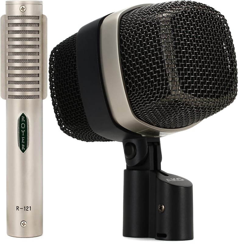 Royer R-121 Studio Ribbon Microphone Bundle with AKG D12 VR | Reverb