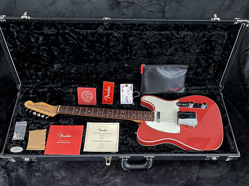 FENDER TELECASTER CUSTOM 🇺🇸 DOUBLE BOUND FIESTA RED | Reverb