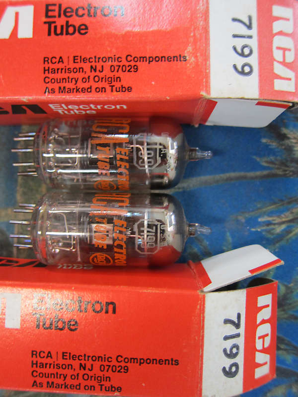 PR NOS RCA 7199 Preamp Driver Tube, Black Plates,Matched, | Reverb