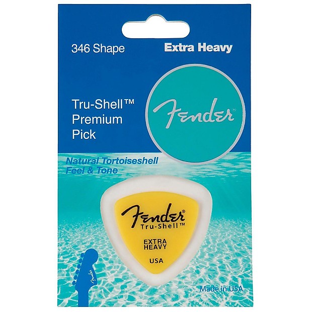 Fender Tru-Shell 346 Shape Guitar Pick, Extra Heavy | Reverb