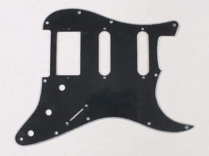Stratocaster HSS Scratch Plate Black BWB 3 Ply Pickguard | Reverb UK