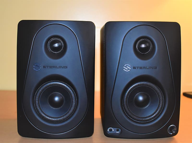 Sterling MX3 3" Powered Studio Monitors Late 2010s Black | Reverb