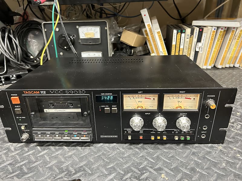 Tascam 112 rack mount pro cassette deck. SERVICED! | Reverb