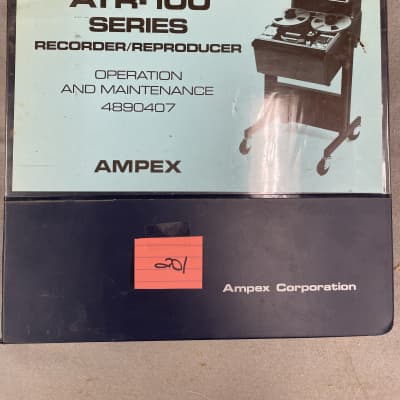 Ampex ATR-100 Operation and Maintenance Manual | Reverb