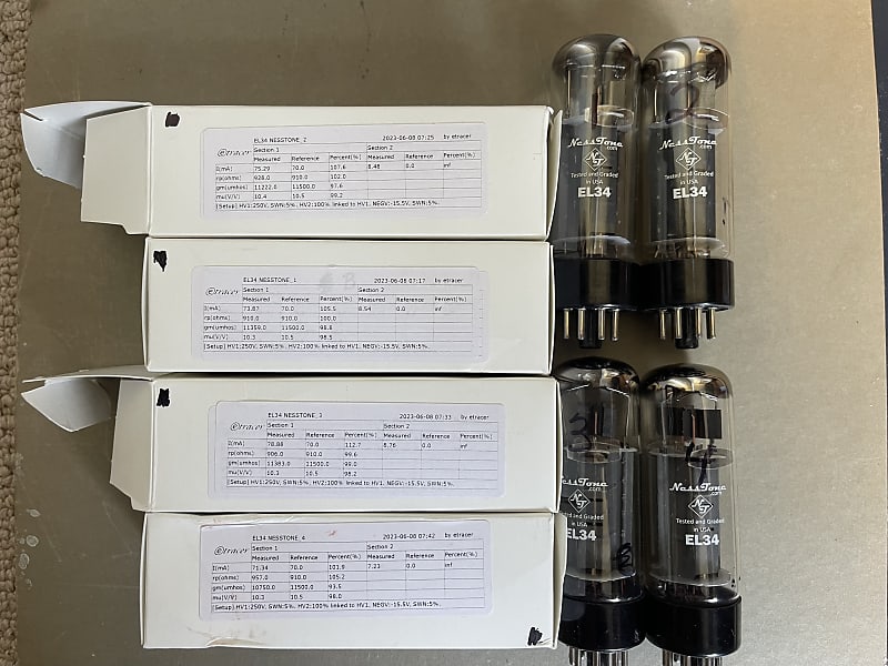 Ness Tone EL34 Matched Quad Set Tubes | Reverb