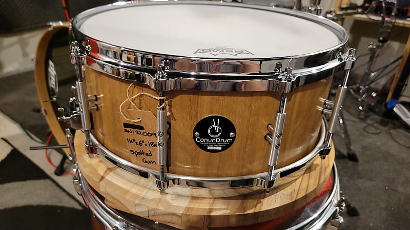 ConunDrum Spotted Gum Stave Block Snare - (14x 6" 18mm) | Reverb