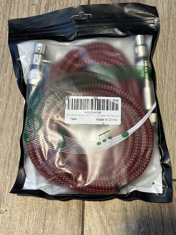 Pack of TWO (2) 10 foot braided cables - TRS to XLR 2024 - | Reverb